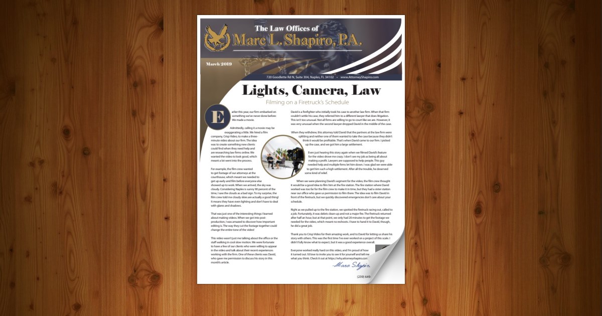 The Law Offices of Marc Shapiro March 2019