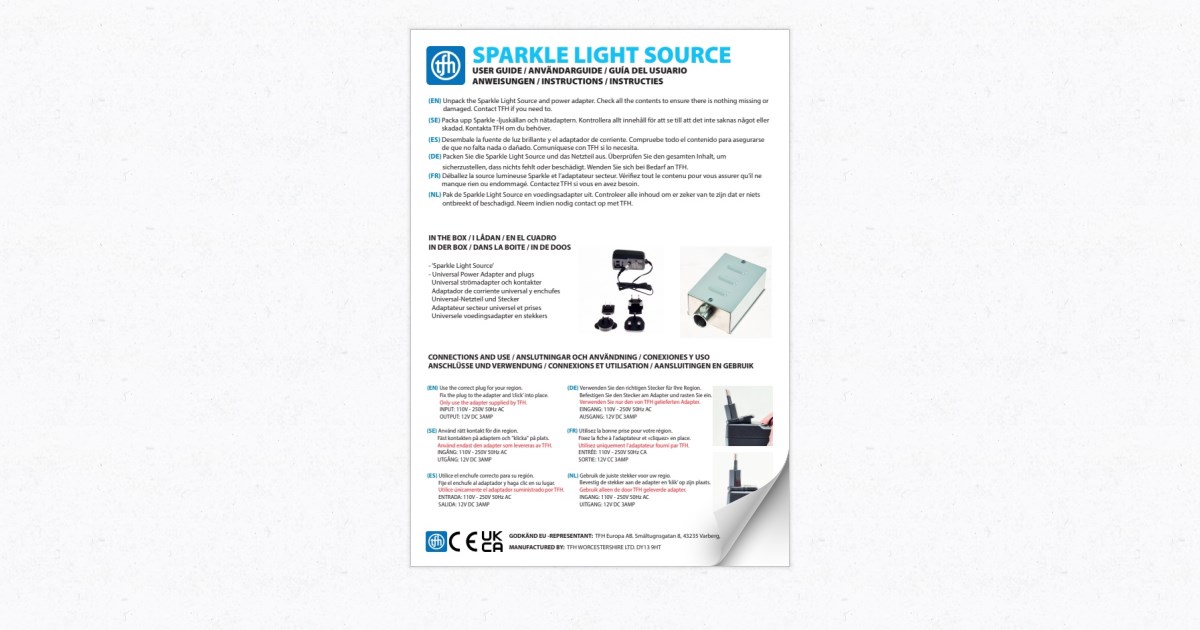 Sparkle Light Source instructions