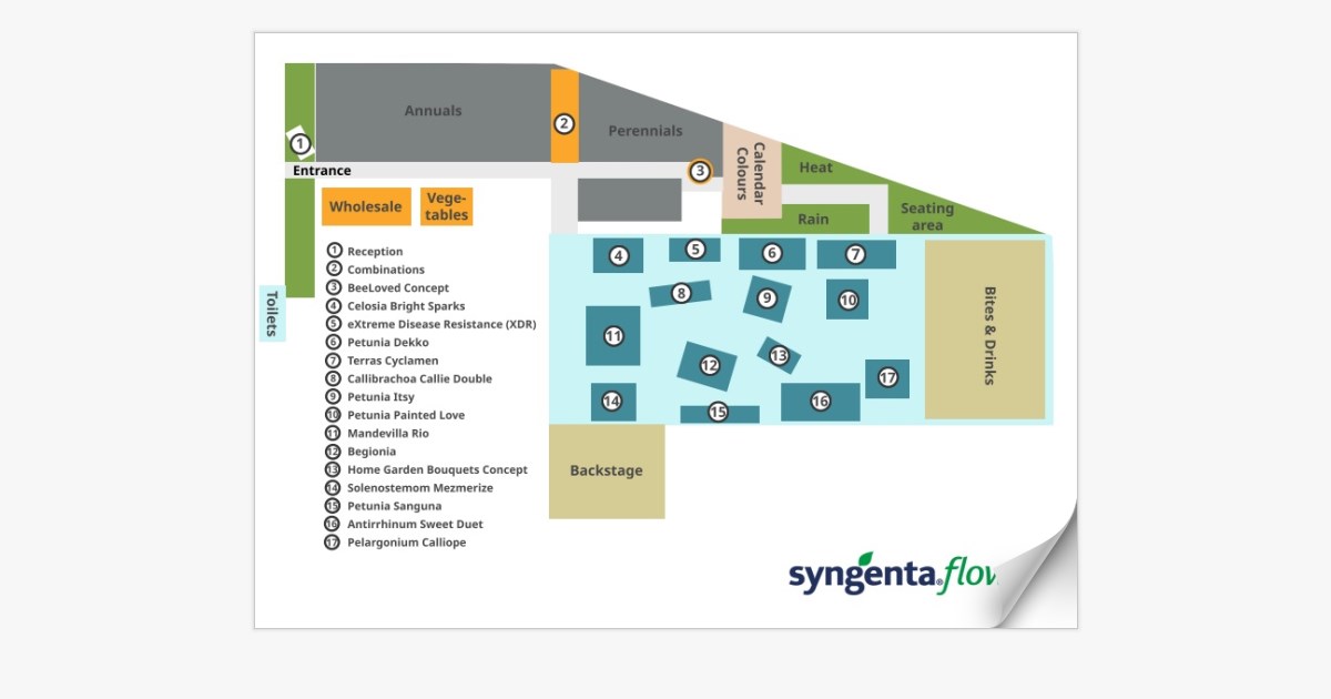 Map Syngenta Flowers location - FlowerTrials 2024
