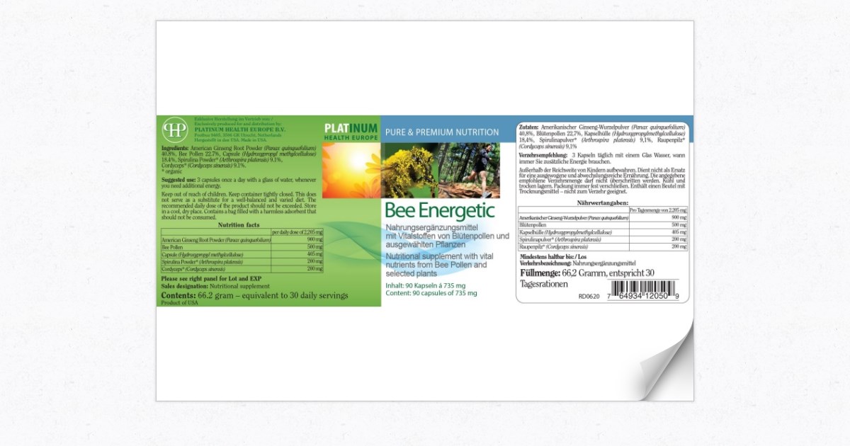 Label Bee Energetic