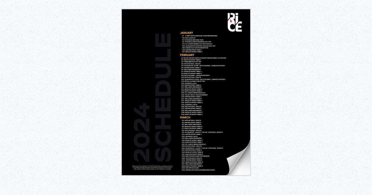 RICE Calendar - Page 2