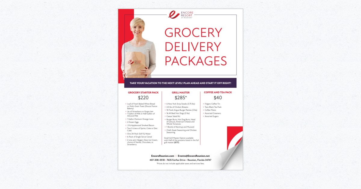 Encore Grocery Delivery Packages