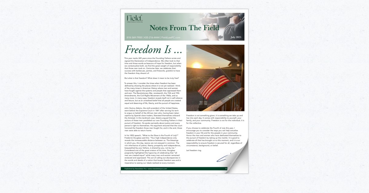 Field Law - July 2025