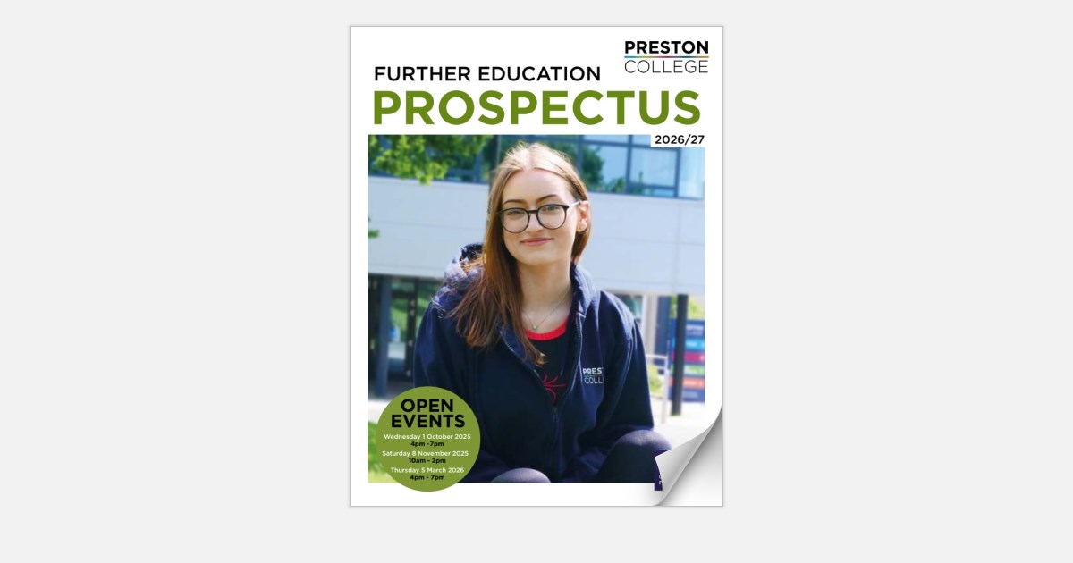 Preston College Further Education Prospectus 2026-27 - Page 12-13