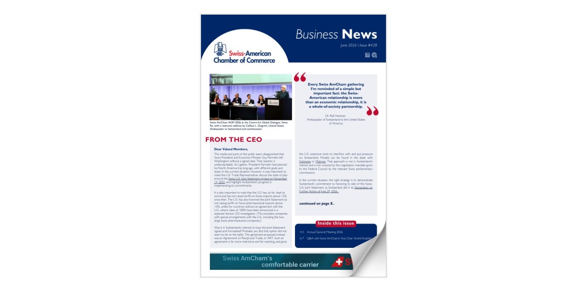 Swiss AmCham Newsletter June\ Issue #428 - Page 6