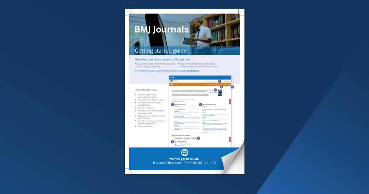 BMJ Journals and The BMJ getting started guide - Print