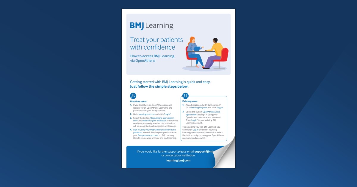 How to access BMJ Learning via OpenAthens - Print