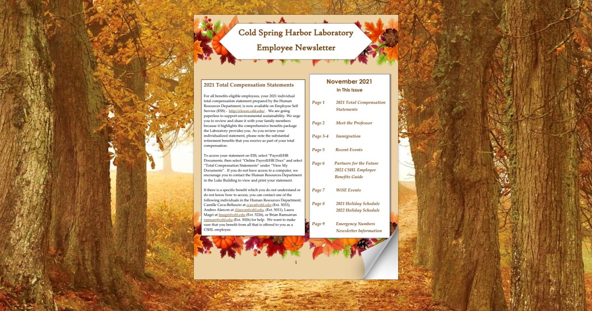 November 2021 Employee Newsletter