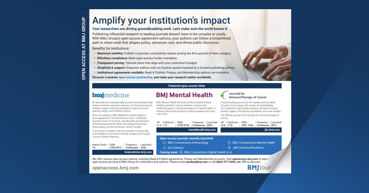 Open Access at BMJ offerings