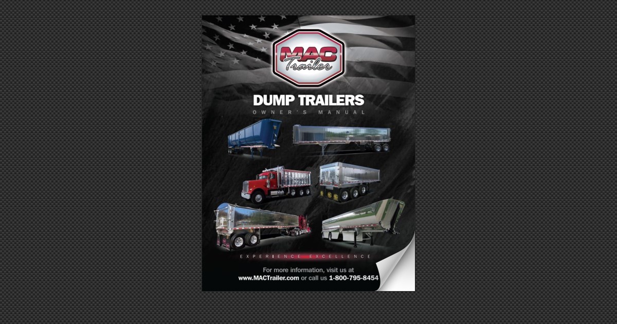 Dump Trailers - Owner's Manual - Page 26