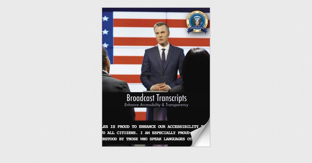 Broadcast Transcripts by NTT