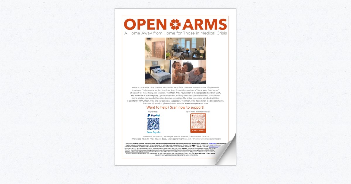 Open Arms Informational Flyer