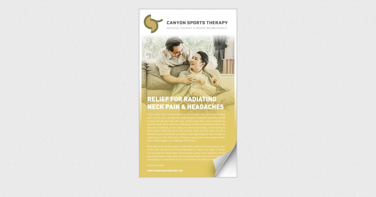 Canyon PT. Relief For Radiating Neck Pain & Headaches