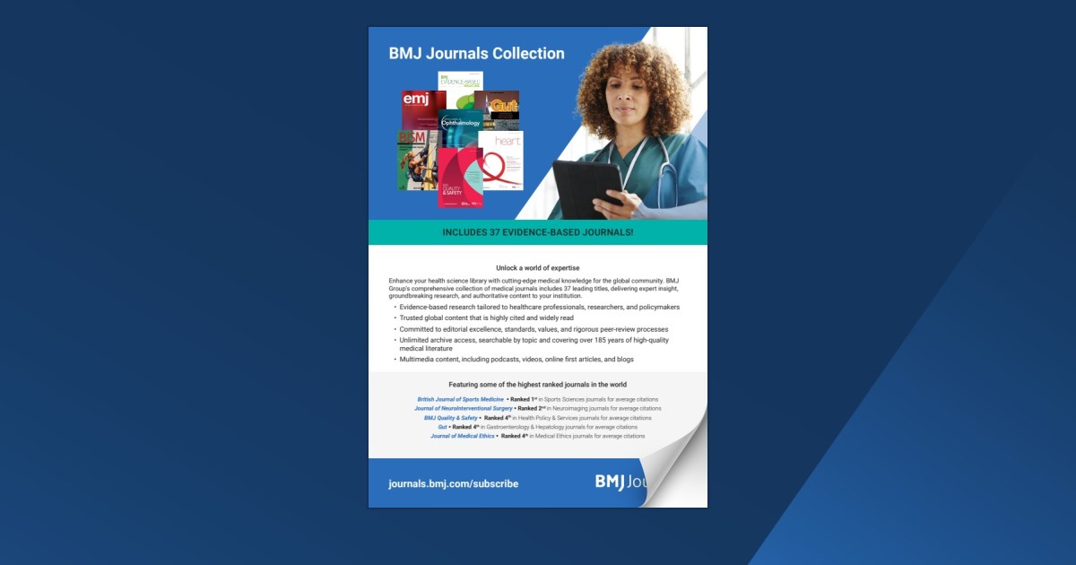 BMJ Journals Collection flyer