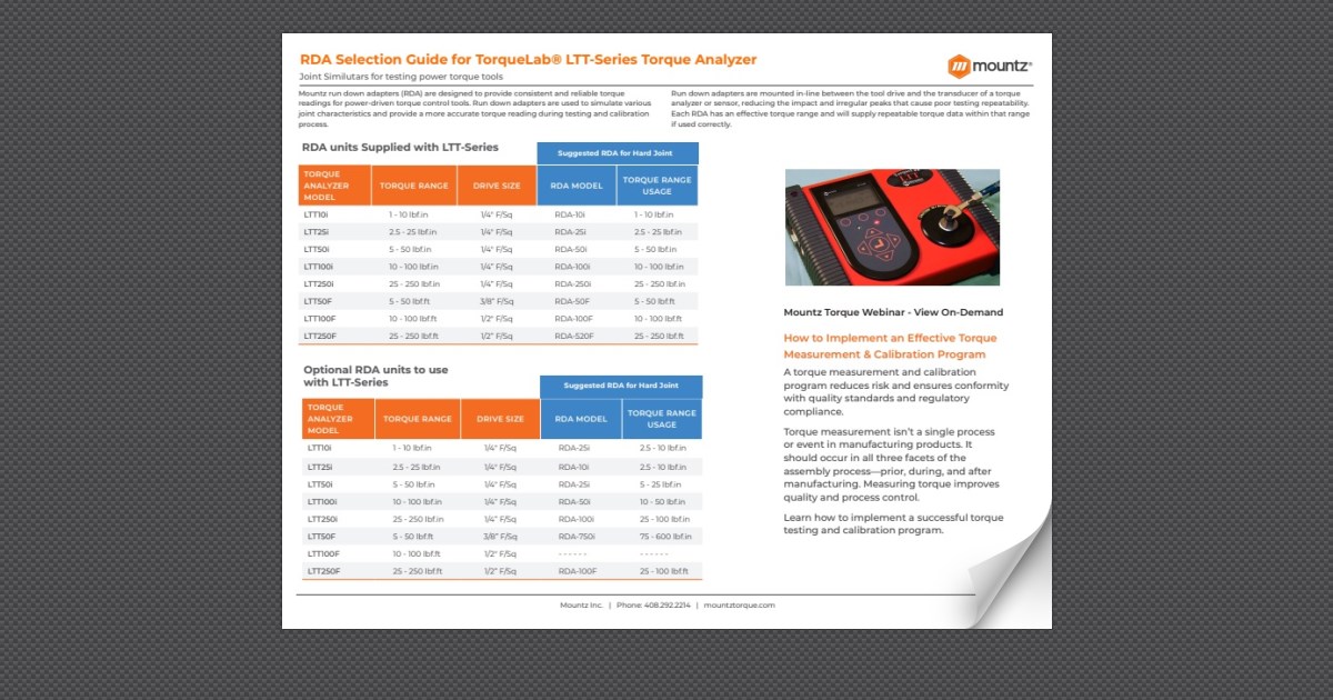 RDA Selection Chart for LTT-Series and BMX-Series - Page 2