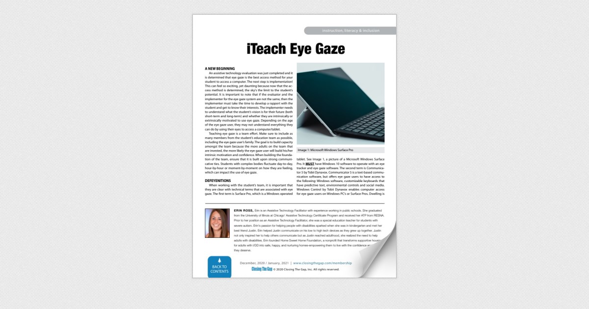 iTeach Eye Gaze