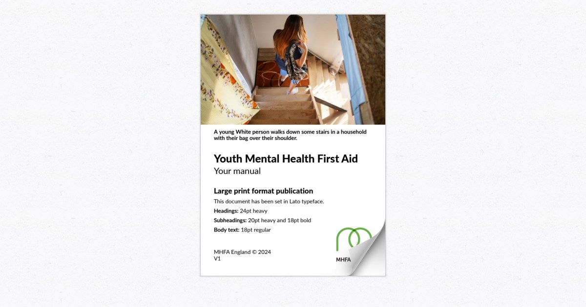 Digital Version Youth MHFA manual Large Print