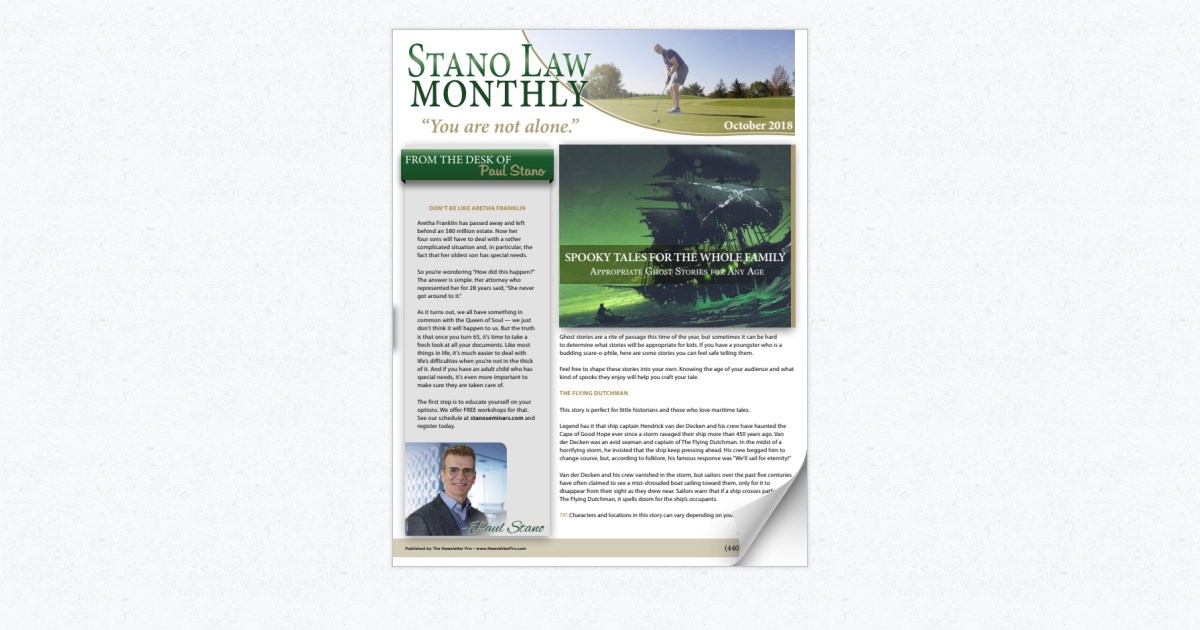 The Stano Law Firm October 2018