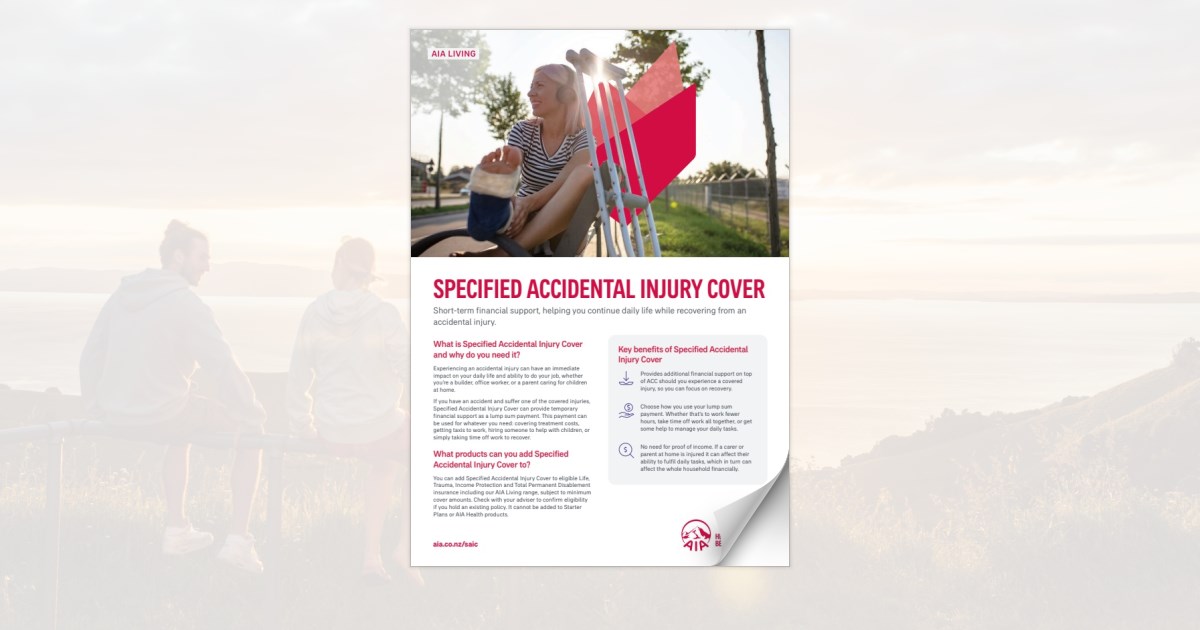 AIA Living Specified Accidental Injury Cover