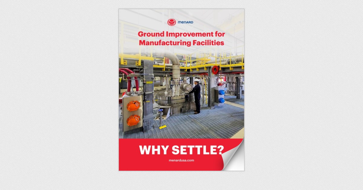 Menard Ground Improvement for Manufacturing Facilities