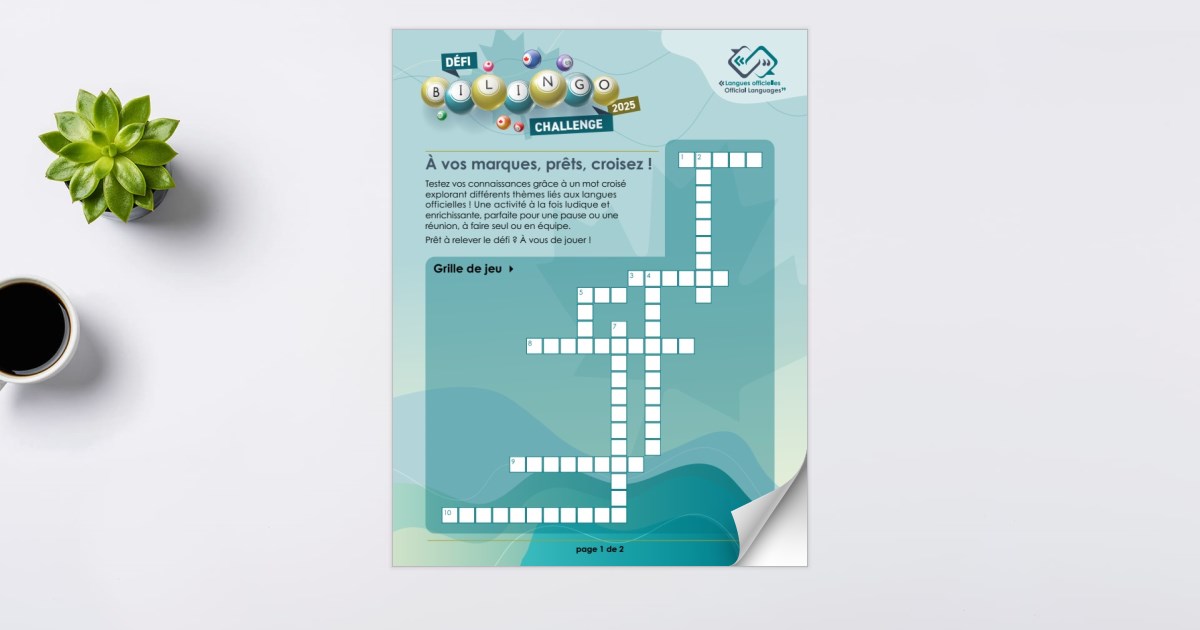 Défi Bilingo 2025 : Mot croisé