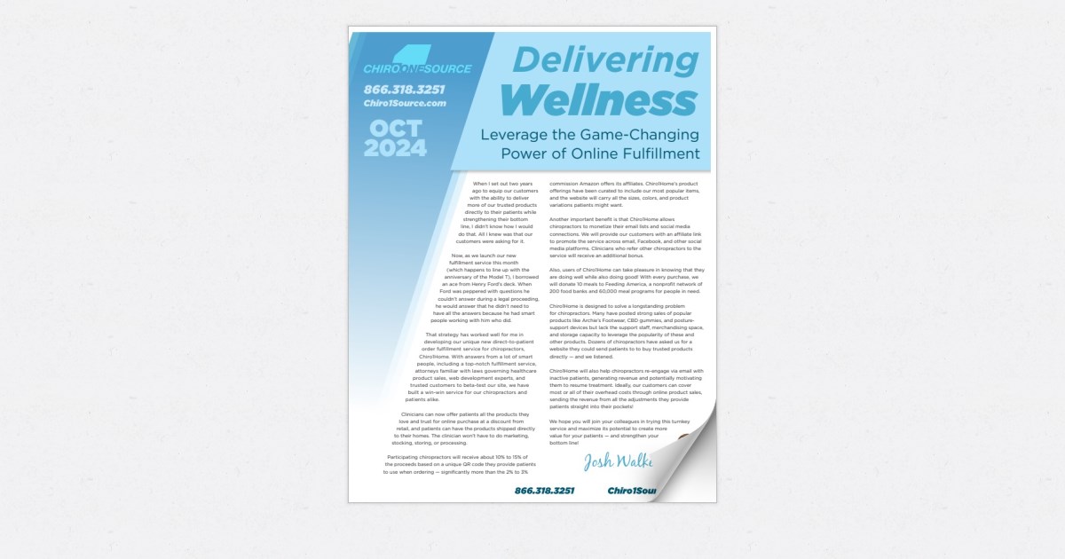 Chiro1Source - October 2024