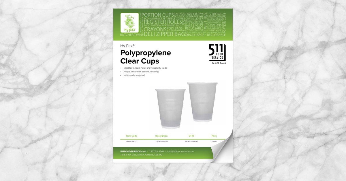 Hy Pax - Polypropylene Clear Cups
