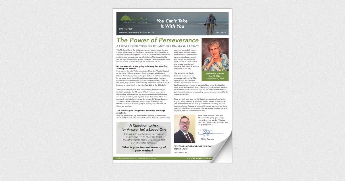 Legacy Law Firm - May 2024