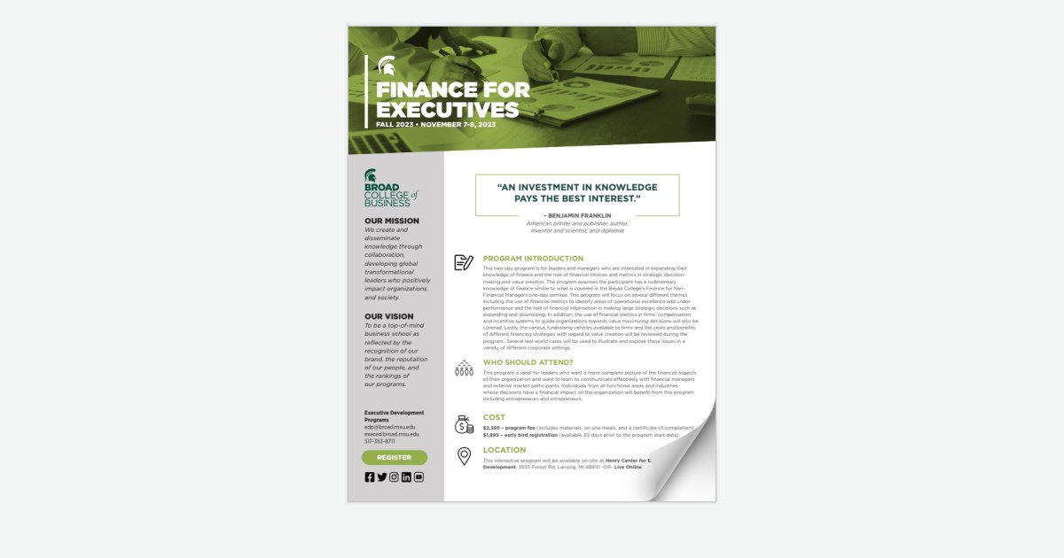 2023 Fall | Finance for Executives