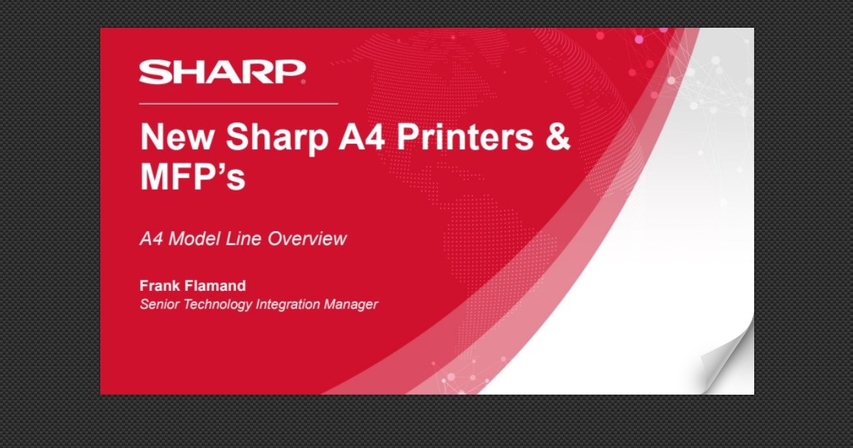New Sharp A4 Printers & MFP’s Overview