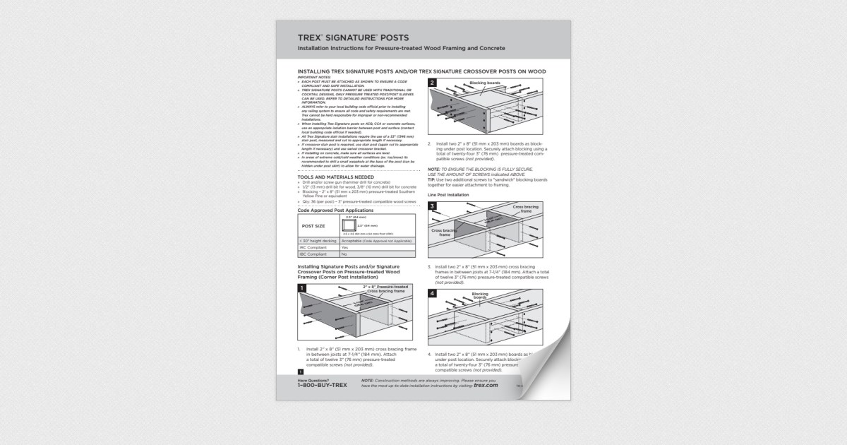 Trex Signature® Post Installation Instructions - Page 2