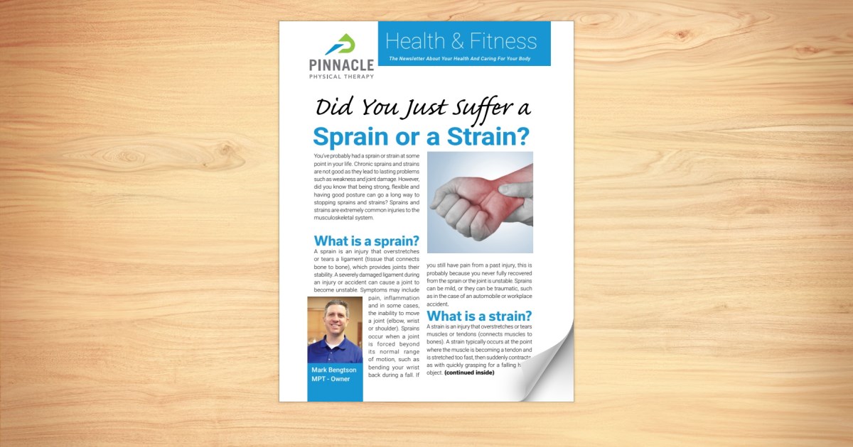 Pinnacle: Sprain Or Strain?