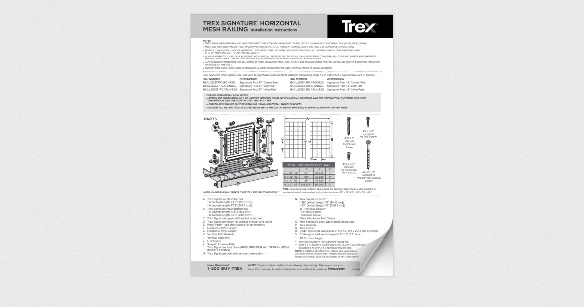 Trex Signature® Mesh Railing Installation Instructions - Page 24