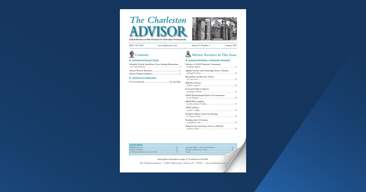 - The Charleston Advisor - 2021 BMJ Best Practice review
