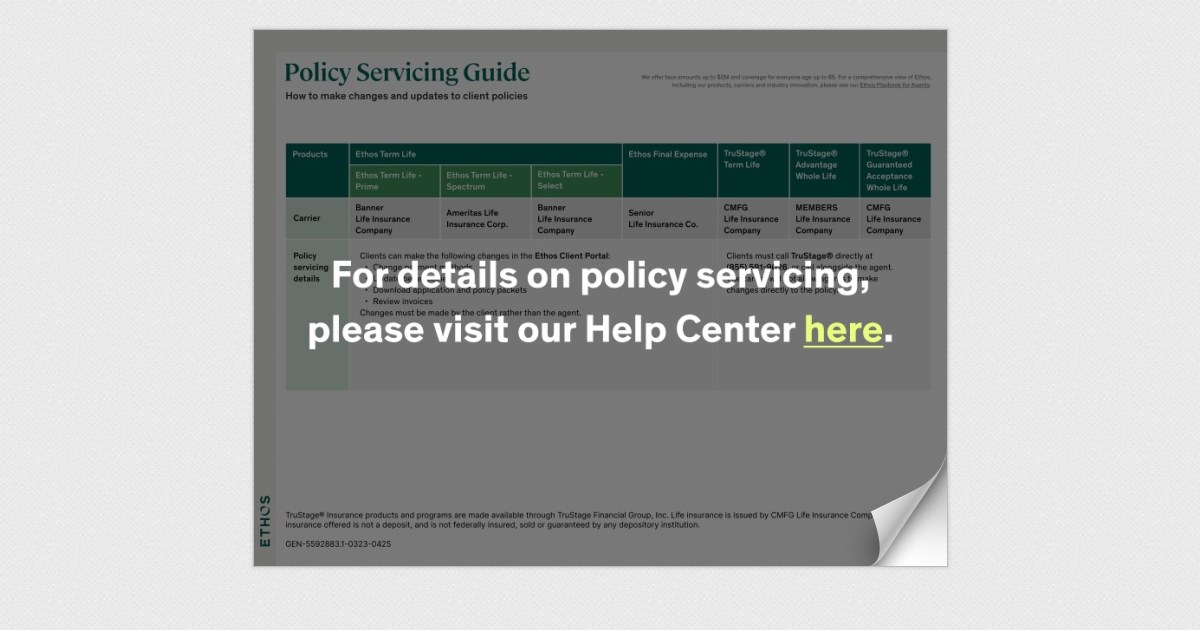 Policy Servicing Guide