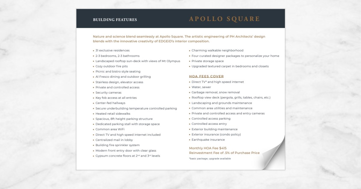 Apollo Square - Features