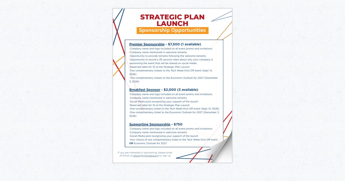Strategic Plan Launch Event Sponsorship Package