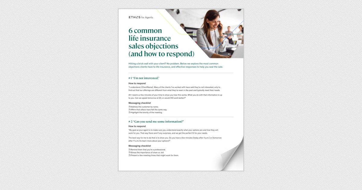6 Common Life Insurance Sales Objections