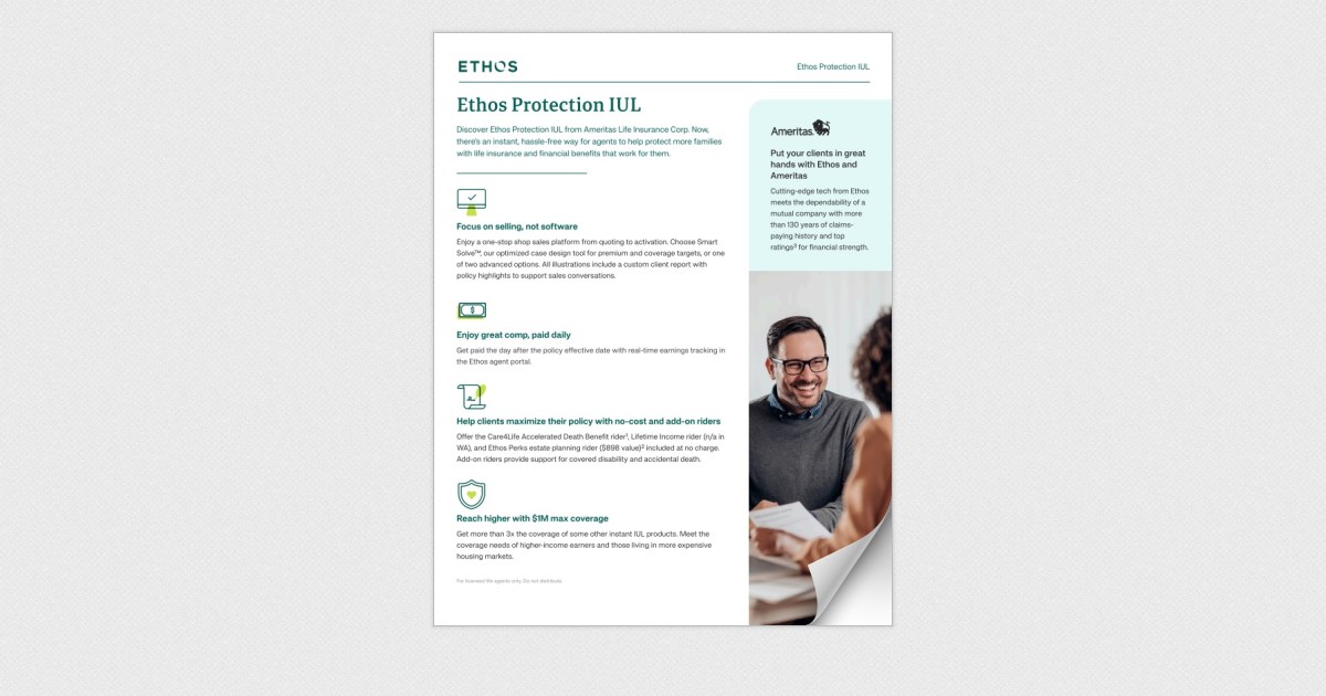 Ethos IUL Agent One-Pager