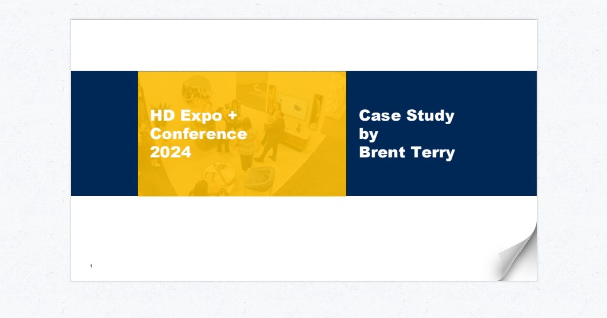 HD Expo 2024 Case Study Brent Terry