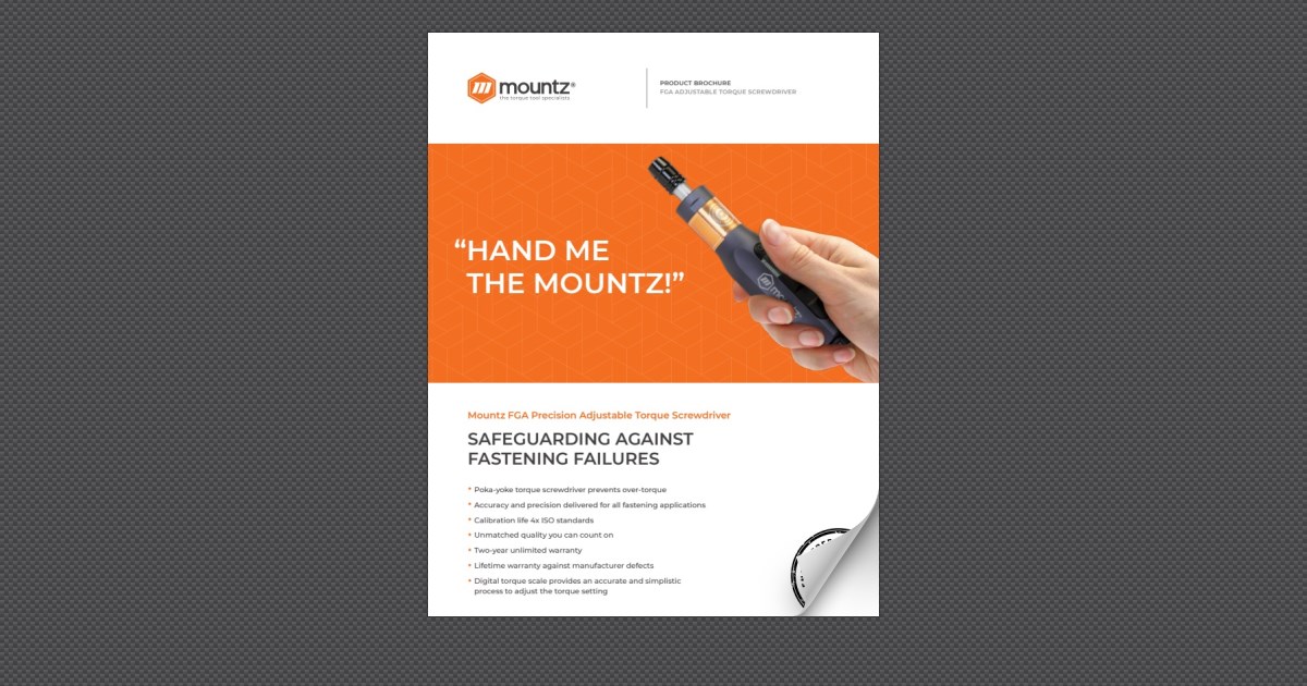 Mountz Torque FGA Adjustable Torque Screwdriver Brochure