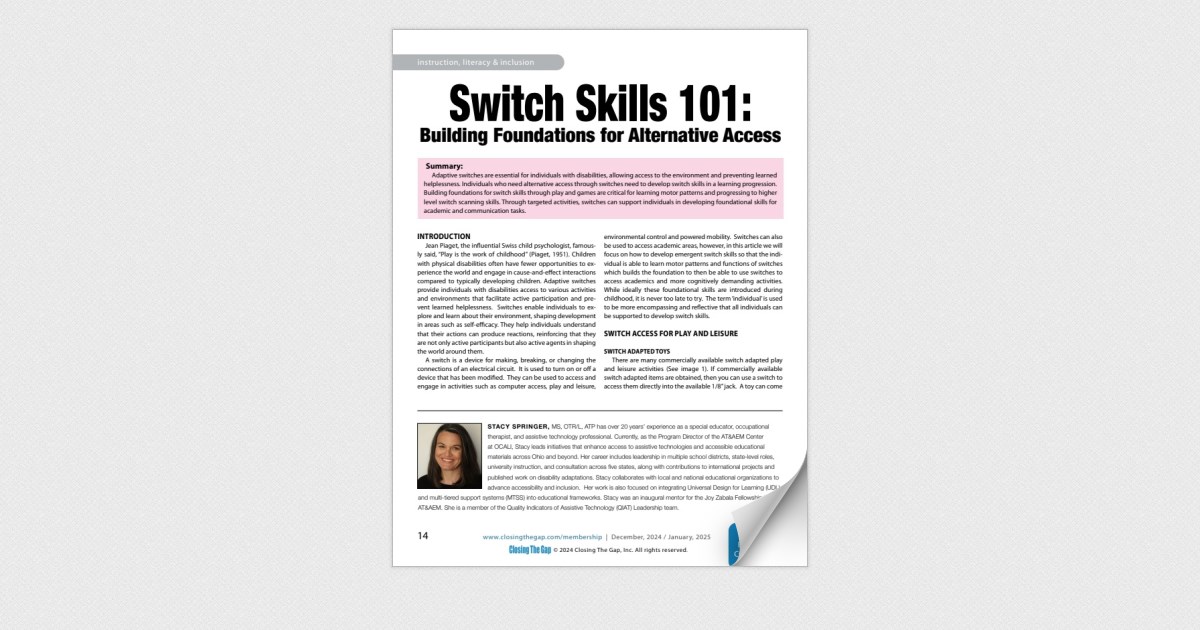 Switch Skills 101: Building Foundations for Alternative