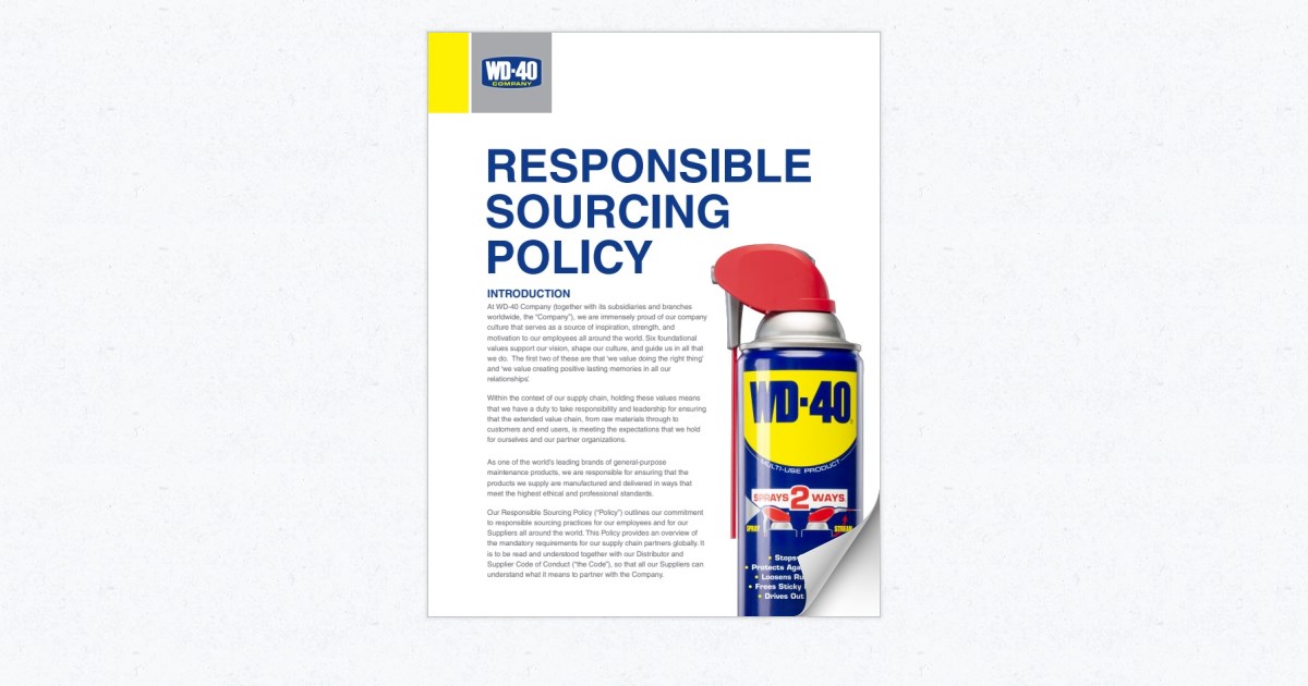 WD-40 Responsible Sourcing Policy_Flipping Book