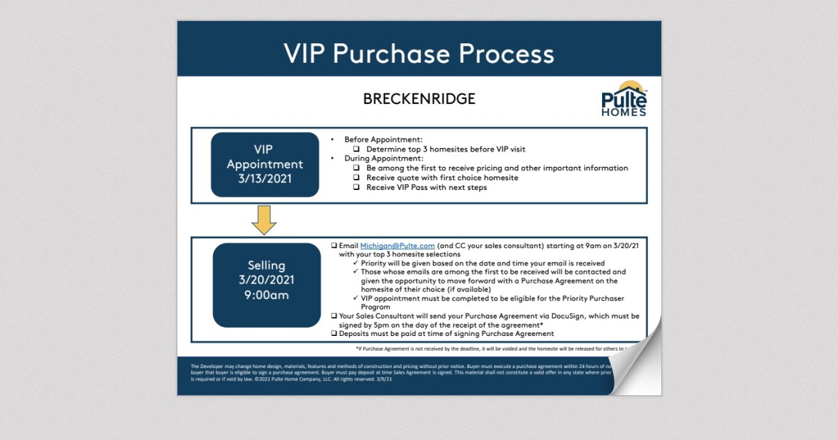 Breckenridge VIP Purchase Process