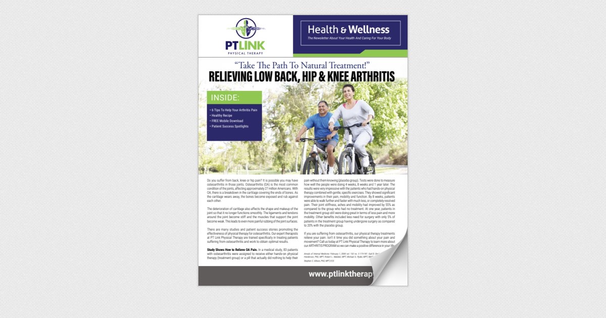 PT Link: Relieving Low Back, Hip & Knee Arthritis Pain