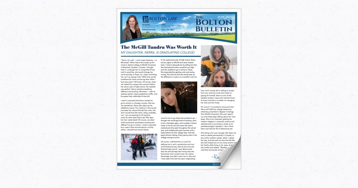 Bolton Law - June 2023