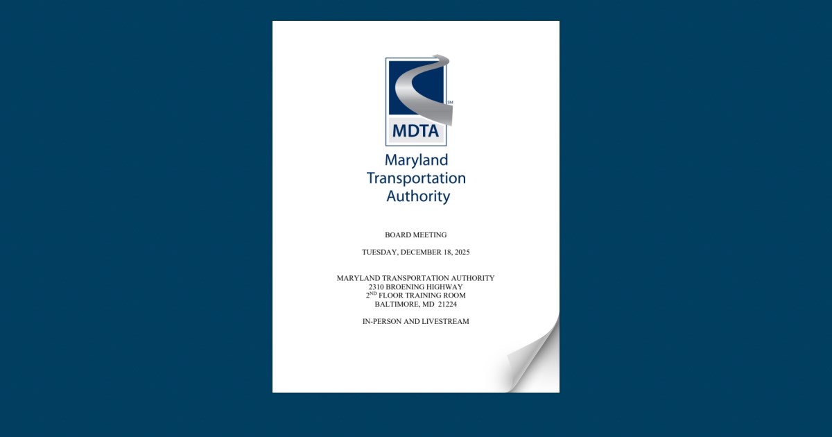 MDTA Board Meeting Materials