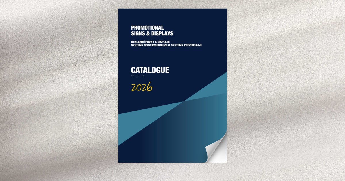 Catalogue 2026 Promotional Signs & Display | EN-CZ-PL