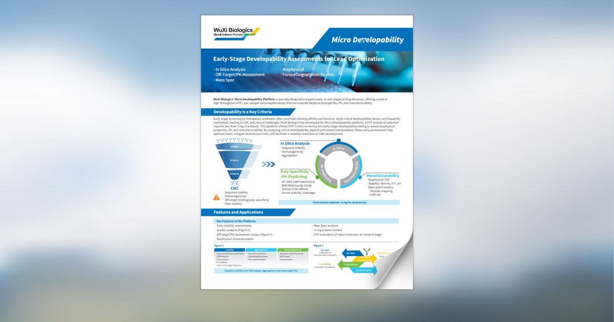 Micro Developability: Early Assessment of Biologics