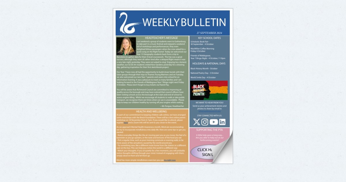 Y13 Bulletin 27.09.24